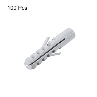 10x50mm Plastic Expansion Tube Bolts Column Frame Fixings Gray 100pcs ...