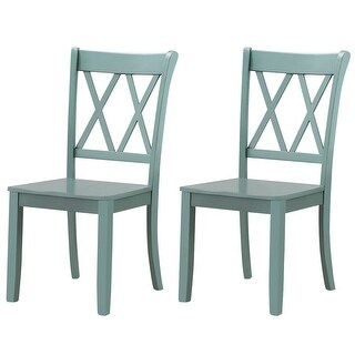Double X Back Kitchen Chairs,Rubber Wood Dining Chair with Wide Concave ...