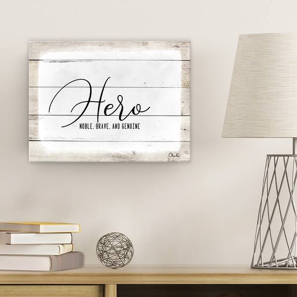 Olivia Rose 'Hero' Canvas Textual Wall Art - Bed Bath & Beyond - 31493261