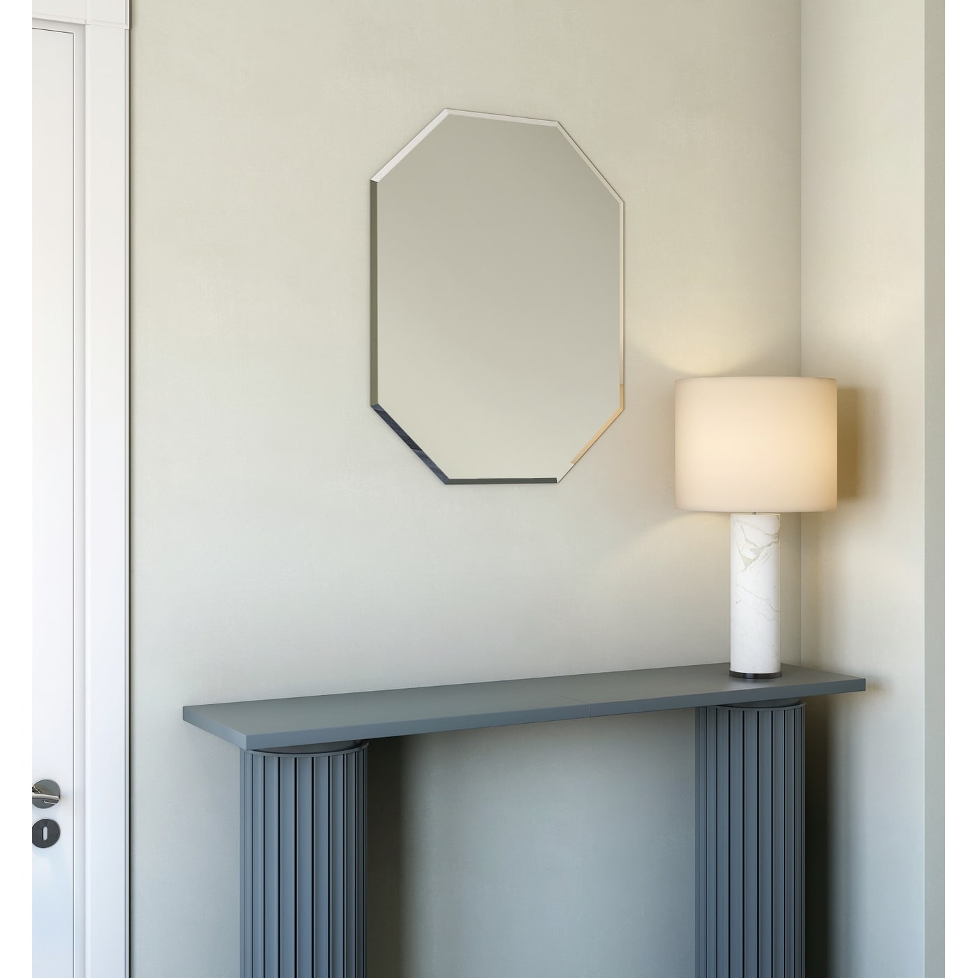 Carstadt Modern Clear Glass Frameless Bathroom Mirror - Silver - 31 ...