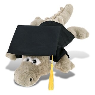 DolliBu Grey Alligator Small Graduation Plush Toy with Gown and Cap ...