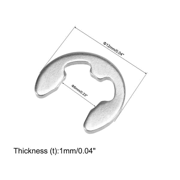12mm External Circlips Retaining Snap Rings 304 Stainless Steel 100pcs ...
