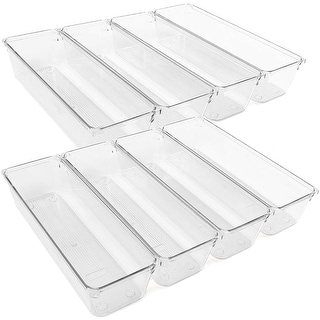 8Pcs Clear Plastic Drawer Organizers - Bed Bath & Beyond - 39465510