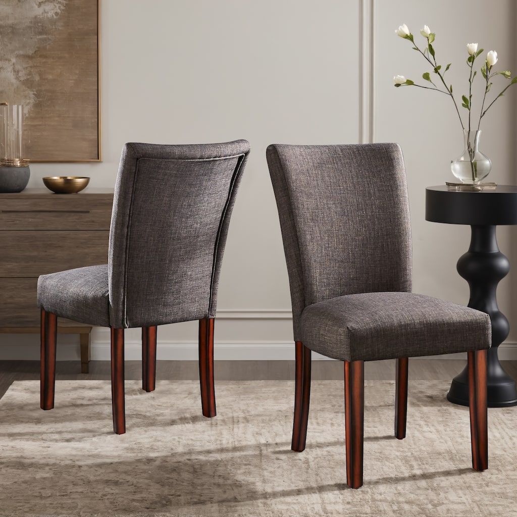 Allan Rustic Upholstered Parsons Dining Chairs (Set of 2) - Overstock ...