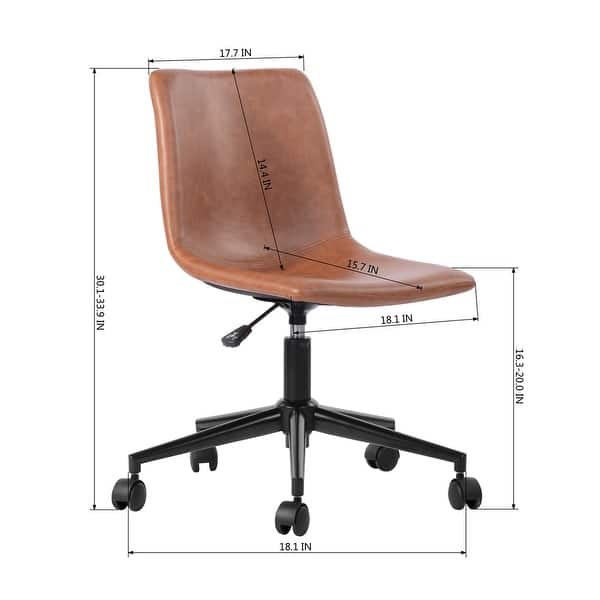 Homy Casa Home Study Room Brown Secretary Office Chair - Bed Bath ...