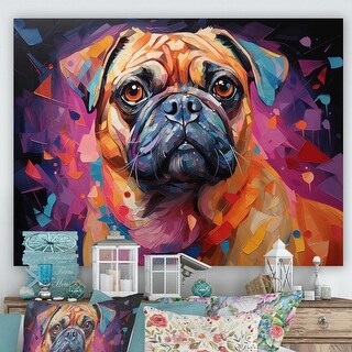 Designart "Popart Pug Parade II" Dog Wall Art - Bed Bath & Beyond ...