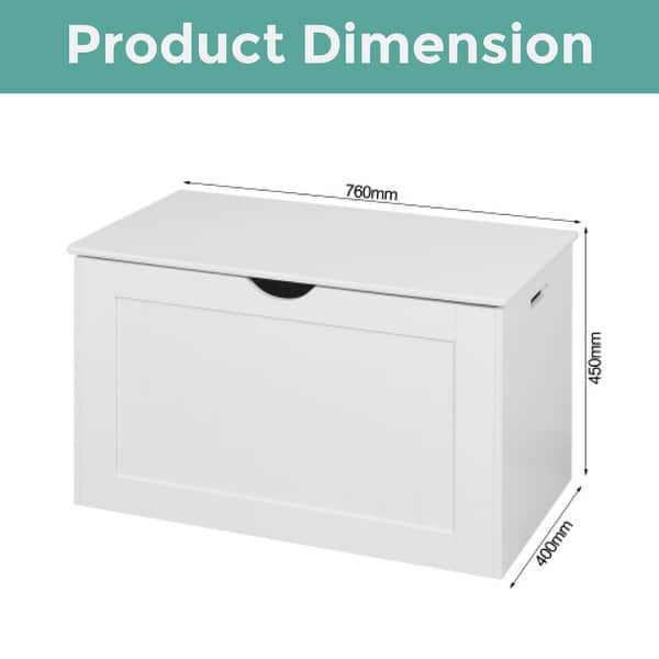 2 Safety Hinge toy box White storage cabinet MDF top cabinet - Bed Bath ...