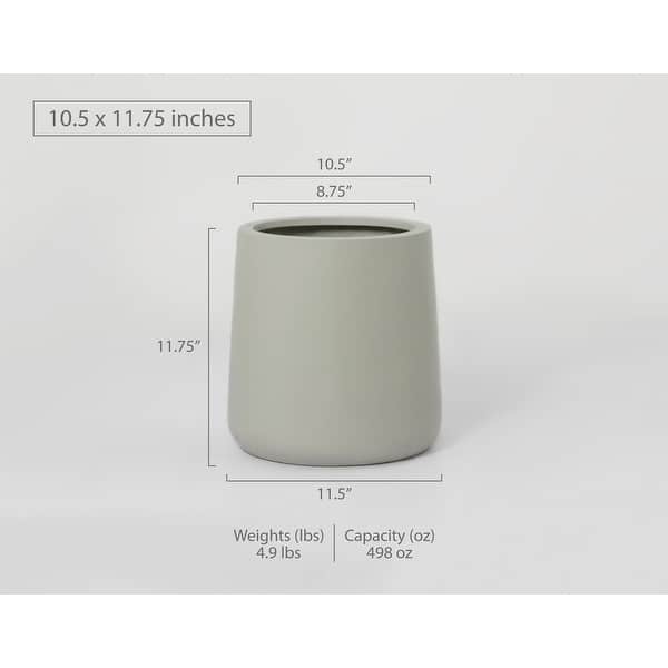 Indoor/Outdoor Large 1-Piece Nordic Minimalist Fiberstone Lightweight ...