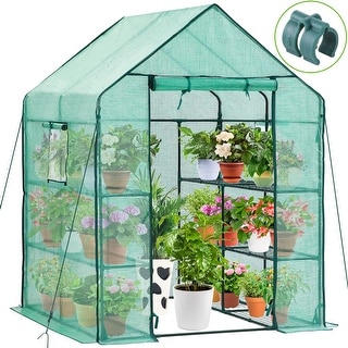 Greenhouse with Screen Windows Walk Plant Greenhouses Heavy Duty with ...