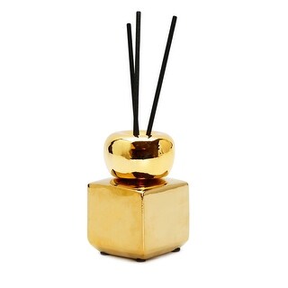 Square Bottle Gold Reed Diffuser, "Iris & Rose" Scent - Bed Bath ...