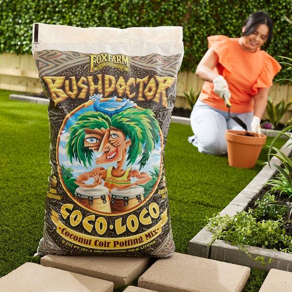 FoxFarm FX14100 Bush Doctor Coco Loco Plant Garden Potting Soil Mix, 2 ...