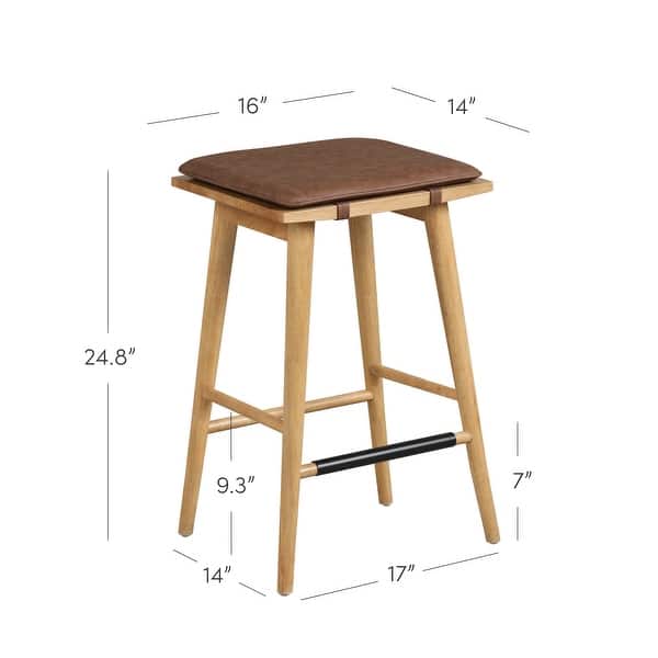 Barker Boucle Upholstered Barstool, Backless Counter Height Stool with ...