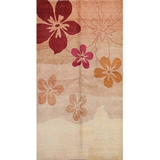 Floral Modern Nepal Tibetan Oriental Wool Area Rug Hand-knotted Carpet ...