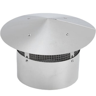 8 Inch Round Chimney Cap, Galvanized Steel Fireplace Exhaust Cap - 8 ...