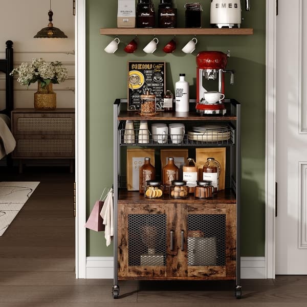 coffee station cupboard