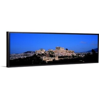 "Acropolis Athens Greece" Black Float Frame Canvas Art - Bed Bath ...