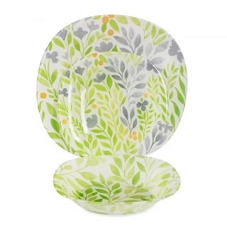 Luminarc Alvis Green Glass 18 Pc Dinnerware Set for 6 - Bed Bath & Beyond - 39019190