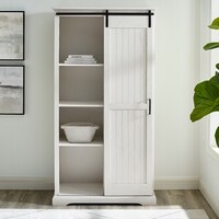 Middelbrook Designs Tall Sliding Groove Door Storage Cabinet - Bed Bath ...