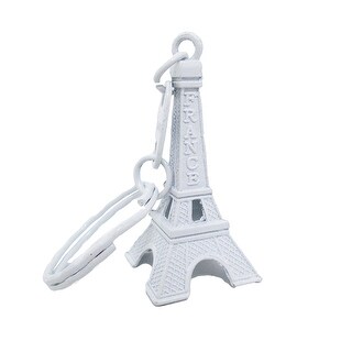 Set of 50 Pcs White Eiffel Tower Keychain 2in - 2" H x 1" W x 1" DP ...
