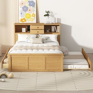 Multi-storage Headboard Full Size Platform Bed - Bed Bath & Beyond ...