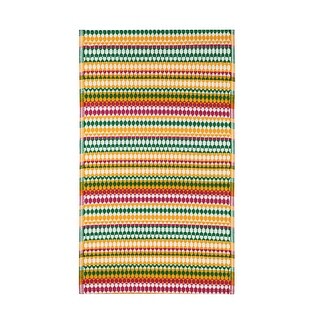 Reversible Weather-Resistant 3x5 Rug, Multi-Colored Stripes - 3'6 ...