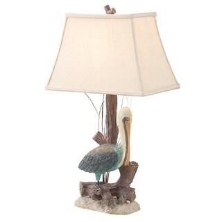Sanibel Pelican Table Lamp Coastal Single - 31' Height - antique brown ...