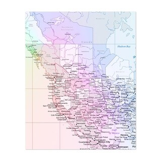 North America Word Map North America Illustrations Art Print/Poster ...