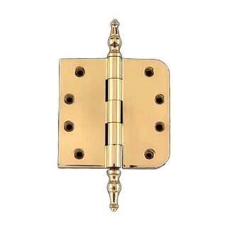 Bright Brass Cabinet Door Hinge 4" with Removable Stainless Steel ...