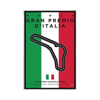 iCanvas "F1 Monza Race Track Minimal Poster" by Chungkong Framed - Bed ...