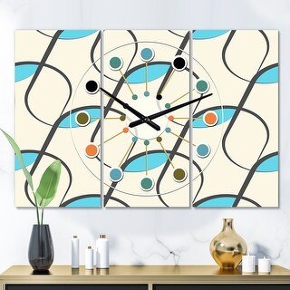Designart 'Retro Geometrical Abstract Minimal Pattern I' Oversized Mid ...