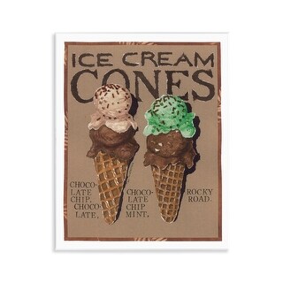 Stupell Ice Cream Cones Wall Plaque Art Design By Nancy Overton - Bed ...