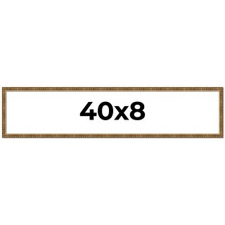 40x8 Frame Gold Kingsley Distressed Solid Wood Picture Frame Width ...