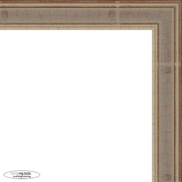 16x24 Traditional Silver Complete Wood Picture Frame with UV Acrylic ...