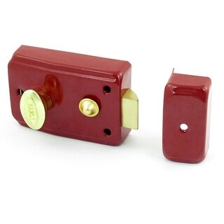 Red Metallic Household Drawer Gate Door Single Latch Bolt Lock Matching ...