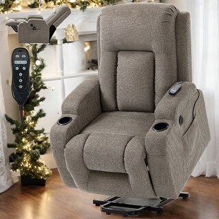Infinite Position Okin Motor Up to 350 LBS Power Lift Recliner Chair ...