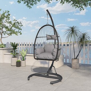 BANSA ROSE Outdoor Courtyard Hanging Chair, Swing Hammock Egg Chair ...