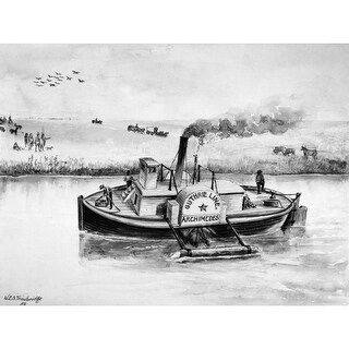 Steam Tug Boat 1840S. /Nthe Paddle Wheel Steam Tugboat Archimedes Used ...