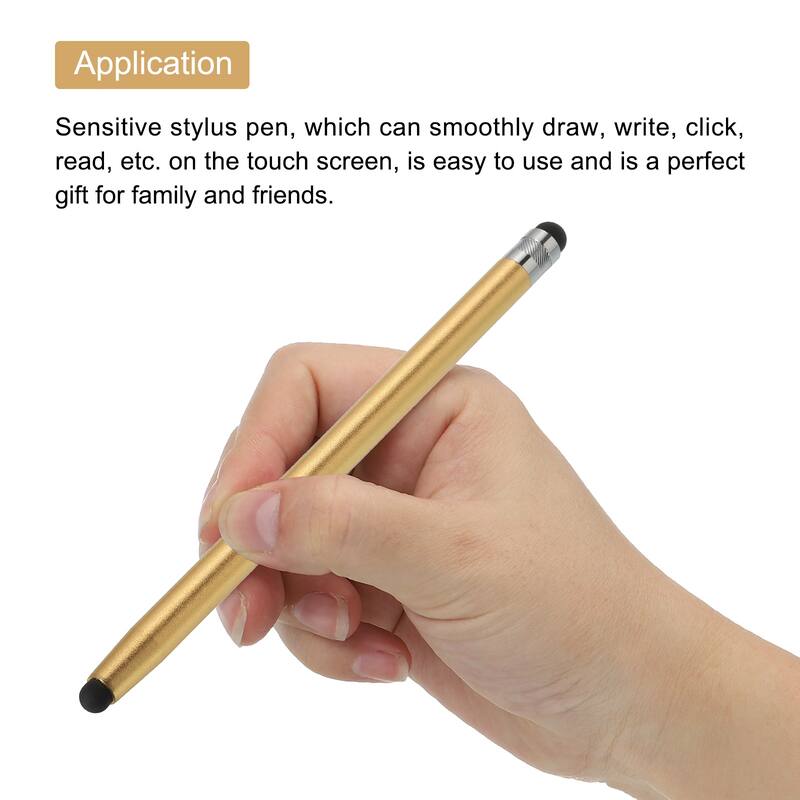 3pcs Stylus Pens for Touch Screens with 6 Extra Tips Green Gold Silver ...
