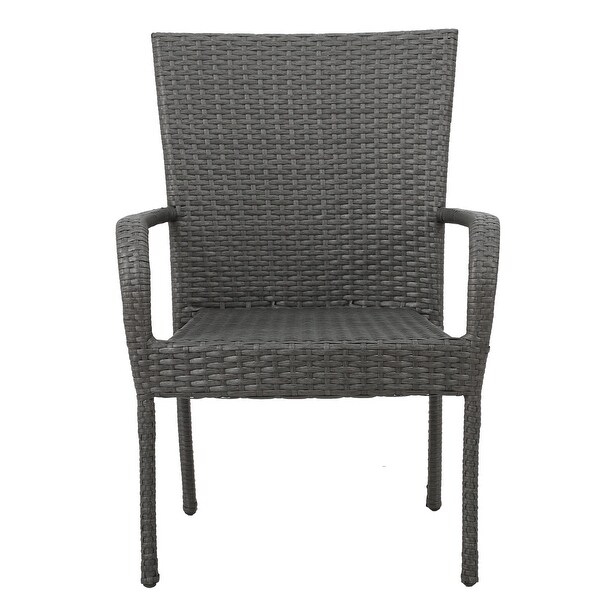 Christopher Knight Home Benhill Outdoor Contemporary Wicker Stacking Chairs Set of 4 Bed Bath Beyond 5735154
