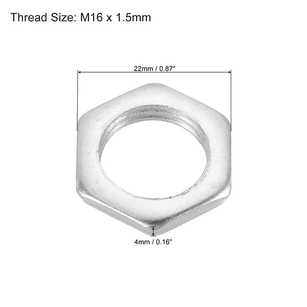 20pcs M16x1.5 Steel Hex Nuts Hardware Nuts Screw Bolt Fasteners 4mm ...