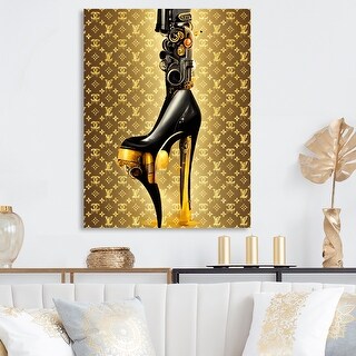 Designart 'Luxury Brand Bionic Heel III' Fashion Shoes Metal Wall Art ...