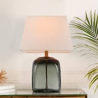 Modern 22-inch Table Lamp Glass Desk Lights in Green and Gold - 14.2 ...