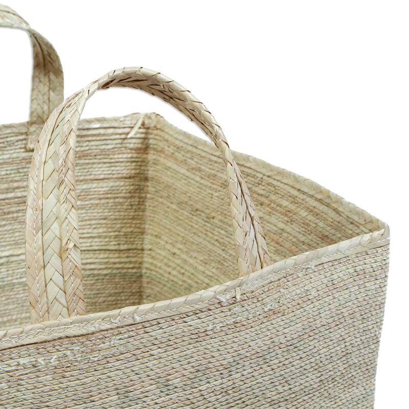 Novica Handmade Mesoamerican Totes Palm Frond Fiber Baskets (Set Of 3 ...