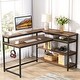 Tribesigns 55/53 inch Reversible L Shaped Computer Desk with Storage ...