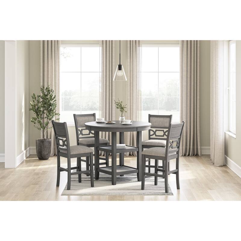 Signature Design by Ashley Langwest Counter Height Dining Table and 4 ...