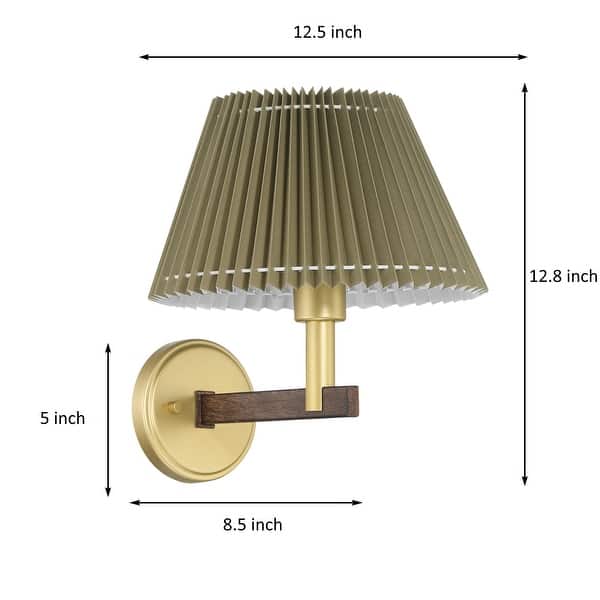 Acroma 1-light Modern Statement Sconce Fabric Wall Light - 11.4'' W ...