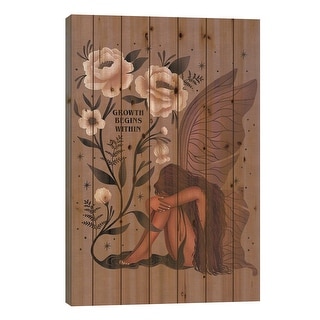 Growth Begins Within Print On Wood by Ashley Baxter - Multi-Color - Bed ...