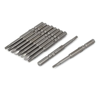 10pcs 5mm Round Shank Metal Triangle Screwdriver Bits Gray 60mm Long ...