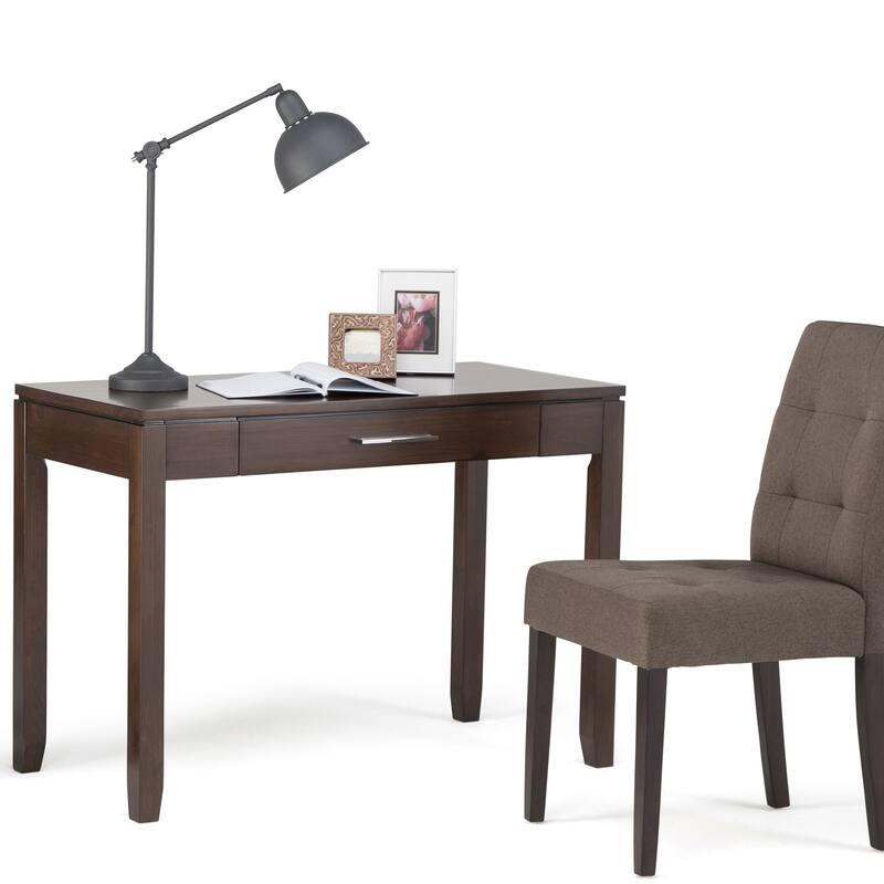 WYNDENHALL Essex SOLID WOOD Contemporary 42 inch Wide Home Office Desk ...