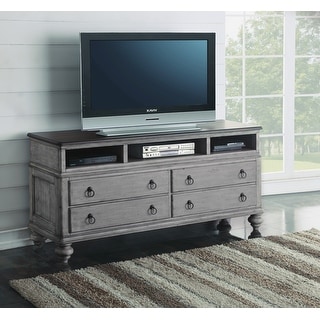 Plymouth Gray Wood Entertainment Base by Flexsteel - 67" x 31" x 20 ...